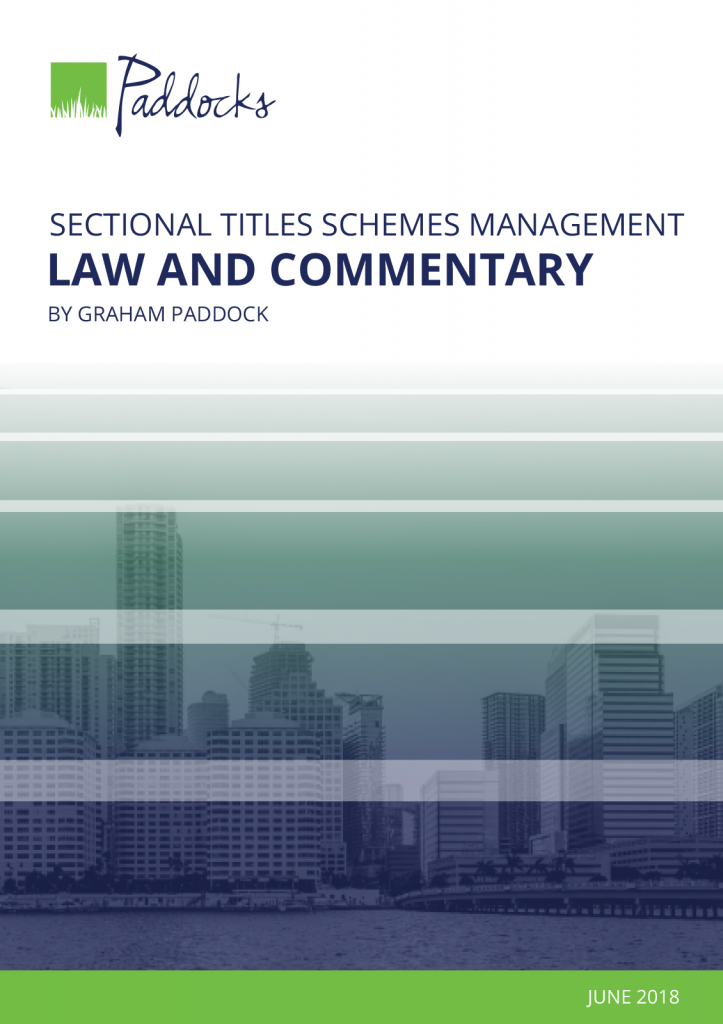 Sectional Titles Schemes Management Law and Commentary eBook | Paddocks