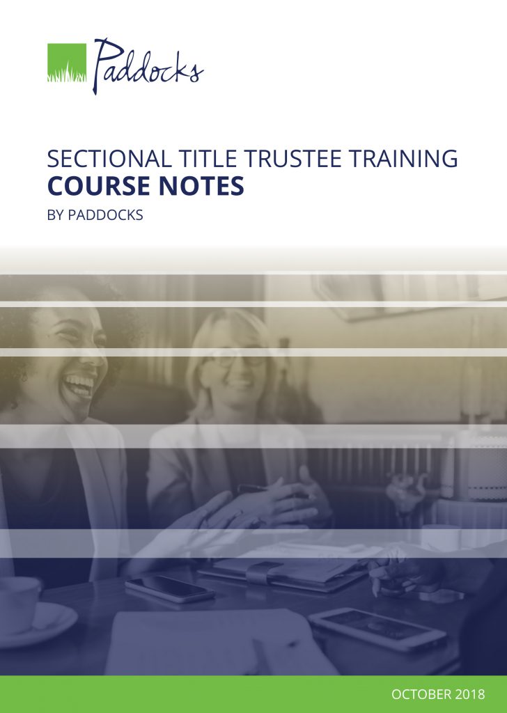 Sectional Title Trustee Training Course Notes eBook | Paddocks