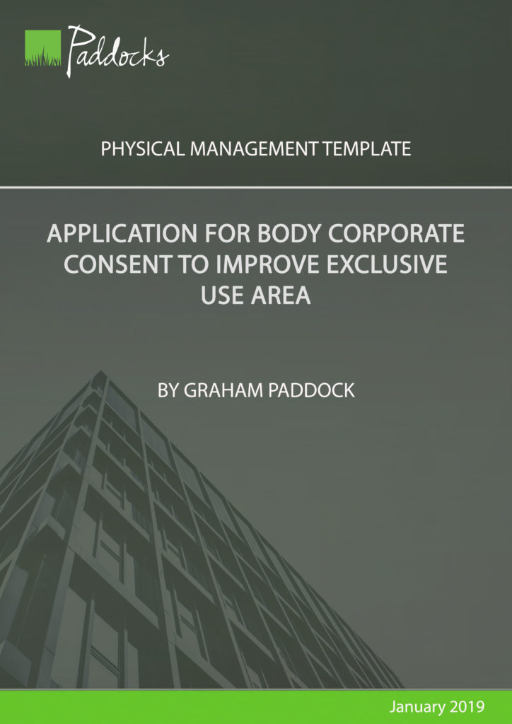 Template – Application for Body Corporate Consent to Improve Exclusive ...
