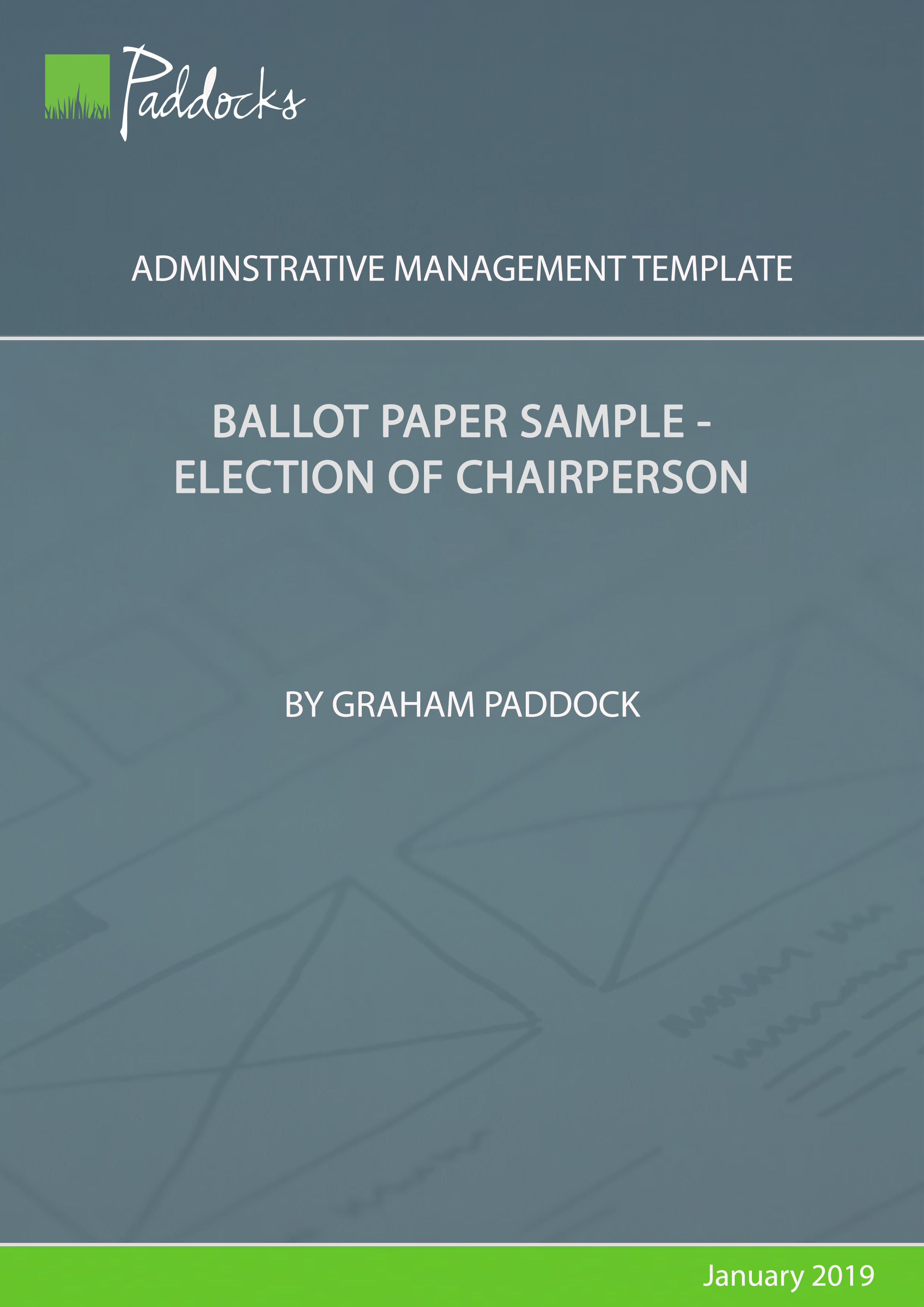 Template – Ballot Paper Sample – Election of Chairperson | Paddocks