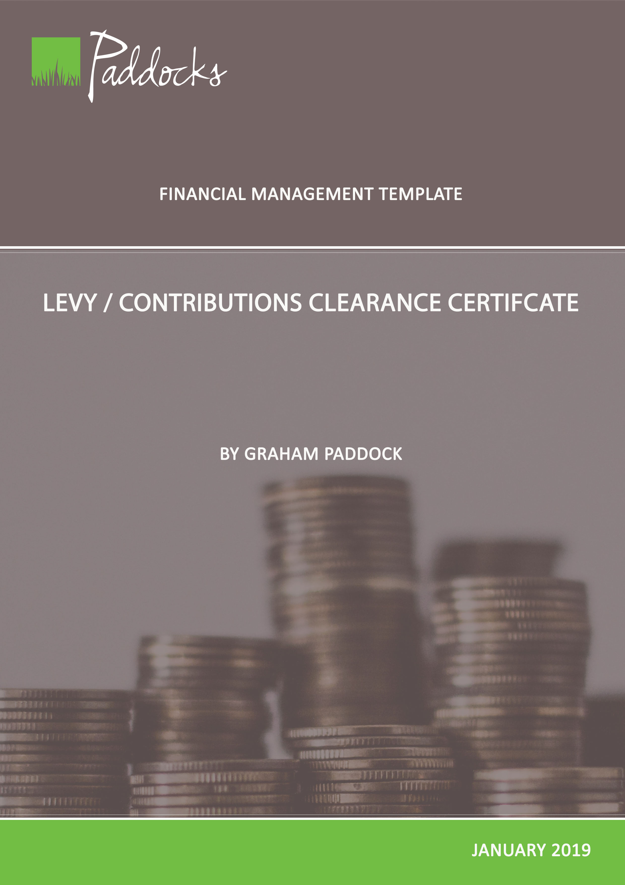 Template – Levy / Contribution Clearance Certificate