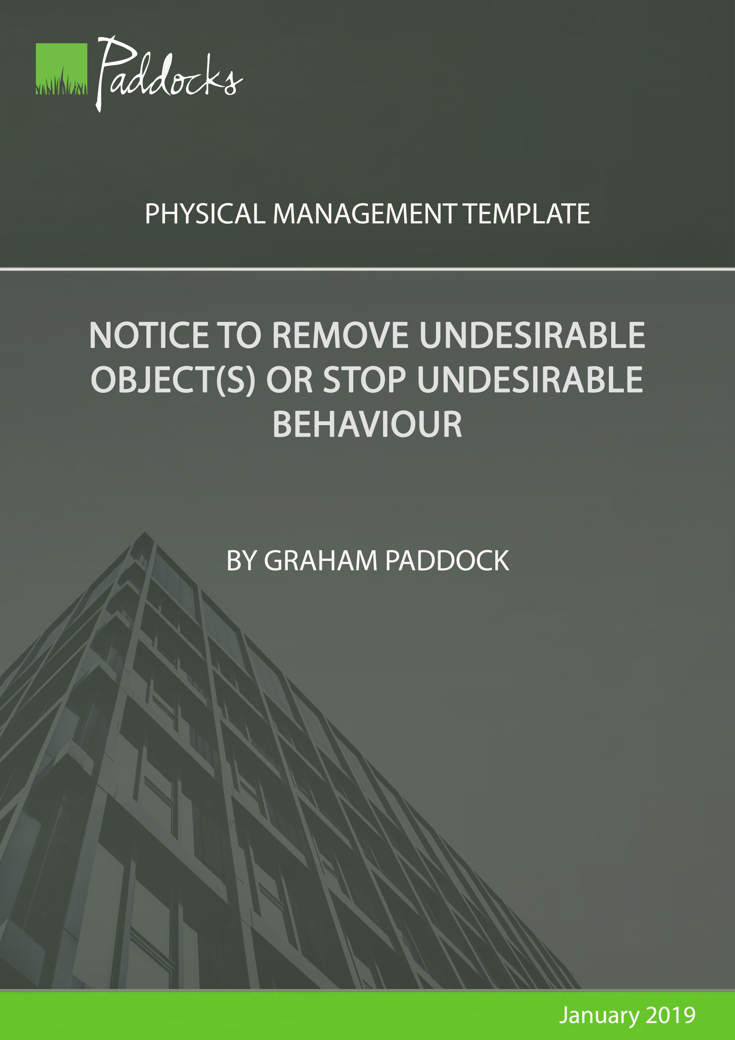 Template – Notice to Remove Undesirable Object(s) or Stop Undesirable ...